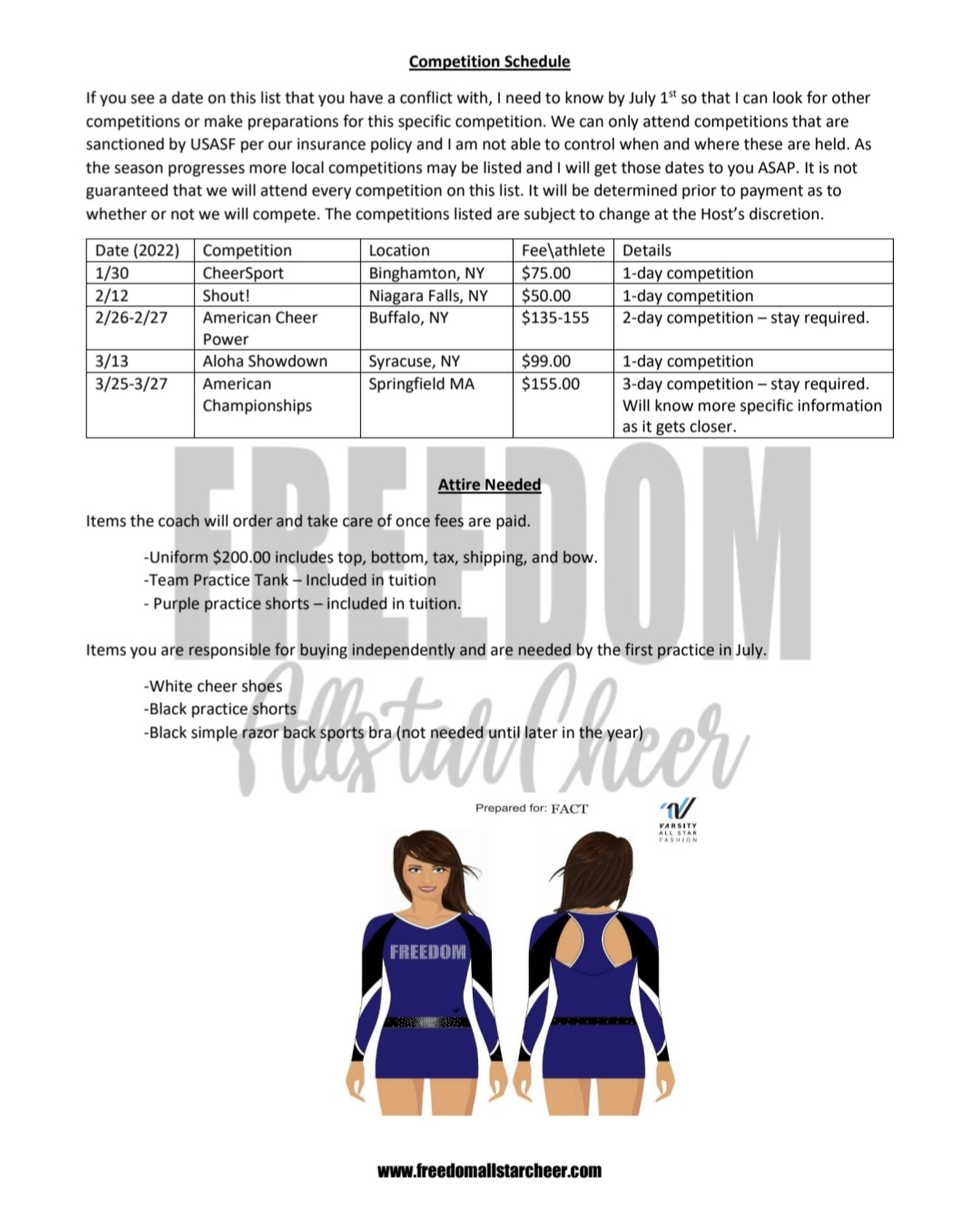 Freedom Allstar Cheer - Gallery